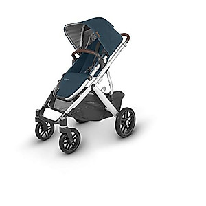 UPPAbaby VISTA V2 Stroller - FINN (deep sea/silver/chestnut leather)