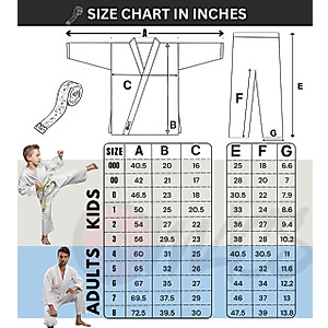 Karate gi Martial Arts Elastic Drawstring Karate Uniform For Kids & Adult Lightweight Student Gi with Free Belt 00 (3'9"-4'/50 lbs)