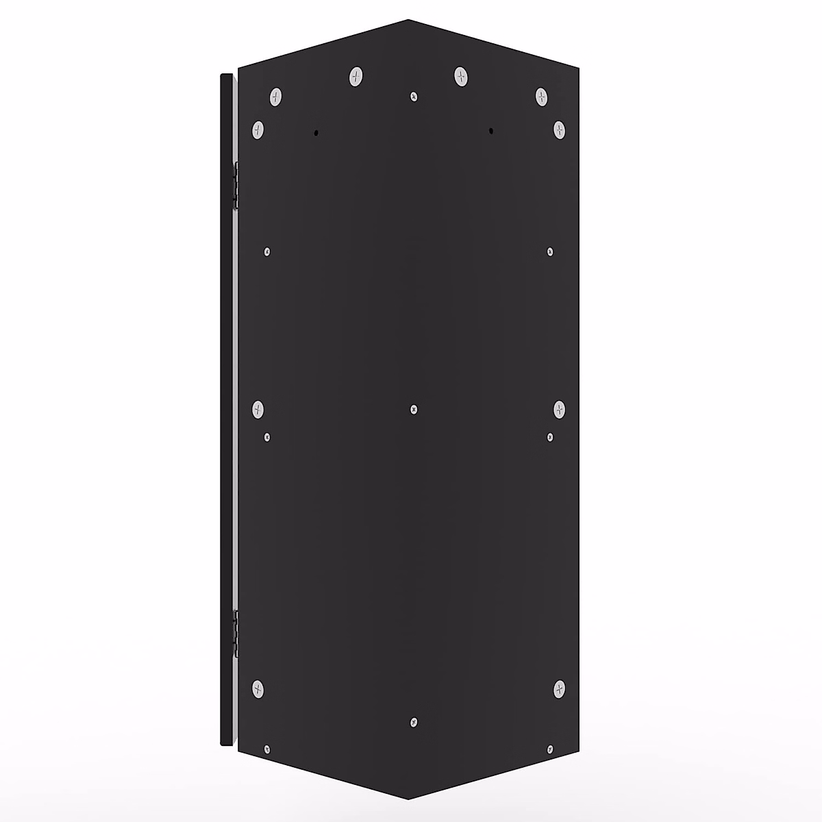 eclife 24" Bathroom Corner Medicine Cabinet W/Mirror, Single Door Bathroom Black Wall Mount Mirror Cabinet, Hanging Triple Shelf Storage Cabinet Opens Left to Right