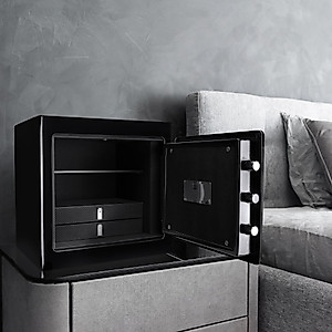 Barska White Keypad Dark Interior Jewelry Safe, Black