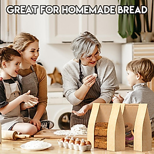 Bread Bags for Homemade Bread Sourdough 25Pcs - Kraft Paper Bakery Bags for Food Packing Storage with Label Seal Stickers (13.7 x 8.3 inch) Loegnry