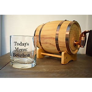 BUY SOCKS YOU ALL Today's Menu Bourbon Whiskey Rocks Glass