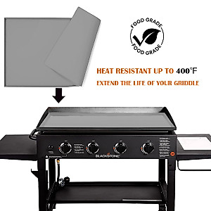 Griddle Mat for Blackstone Heavy Duty Durable Food-grade Silicone Griddle Cover Protect from Water, Insects, Debris and Rust (28" Grey)