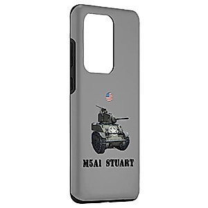 Galaxy S20 Ultra M5A1 Stuart, USA Light Tank WW2 Military Machinery Case