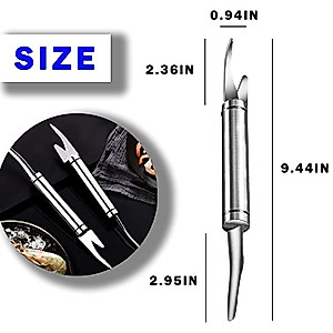 (6PCS) 5 in 1 Multifunctional Shrimp Line Fish Maw Knife, Stainless Steel Shrimp Peeler and deveiner tool, fish scaler remover, double-headed Multipurpose Shrimp Cleaner Knife for Home Kitchen