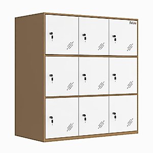 MECOLOR Shool and Home Locker Organizer Storage for Kids,Playground Metal Shoes and Bag Storage Cabinet (White)