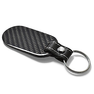 iPick Image Made for Honda Civic 100% Real Black Carbon Fiber Tag Style Key Chain