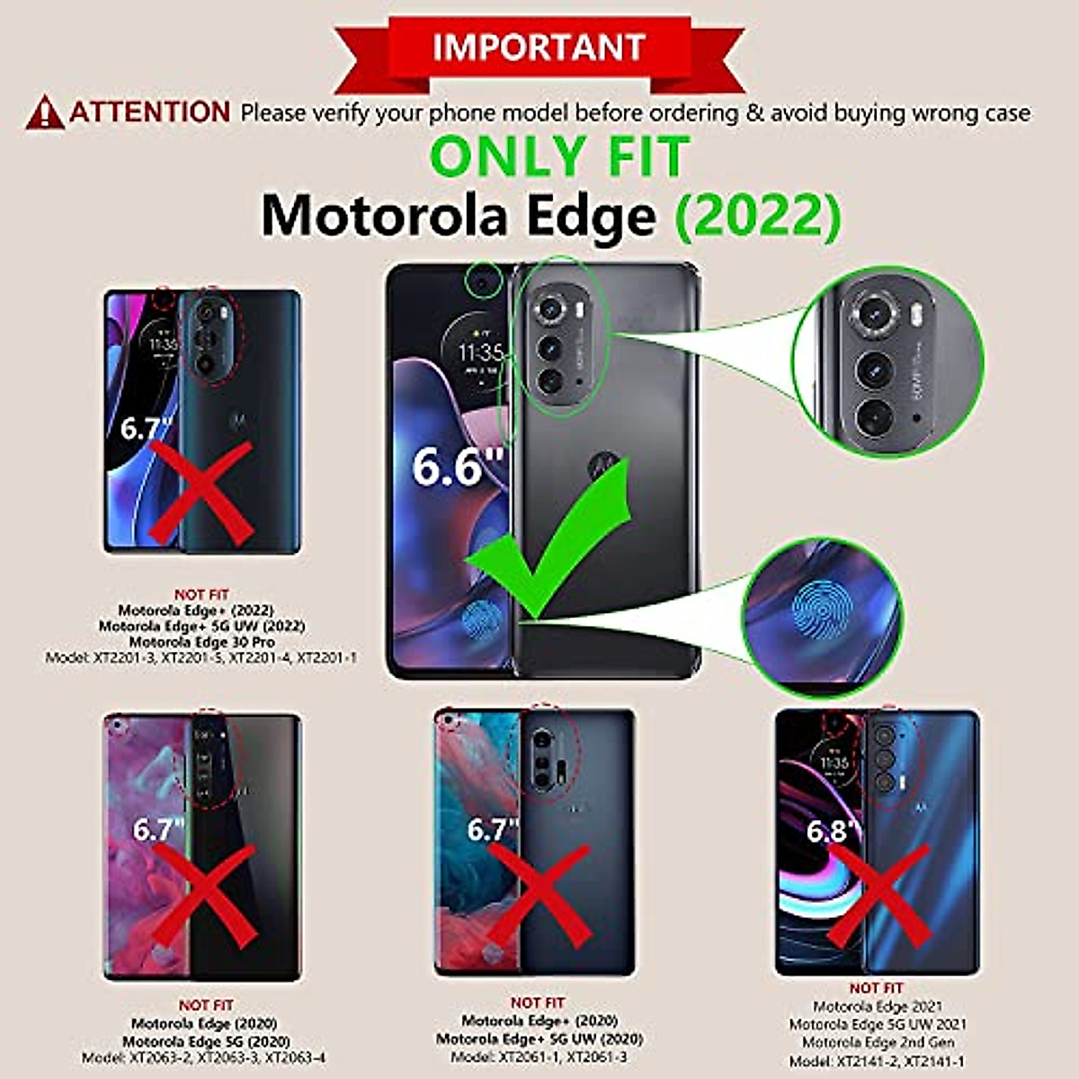LeYi for Motorola Edge 2022 Case, Moto Edge 2022 Case with 2 Tempered Glass Screen Protector, Full-Body Shockproof Bumper Rugged Hybrid Clear Protective Phone Case for Motorola Edge 2022, Black