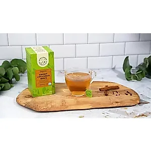 Worldwide Botanicals Sweet Cinnamon Spice Herbal Tea - Organic, Caffeine Free, Kosher, Naturally Sweet, 50% More Herbs - 25 Tea Bags