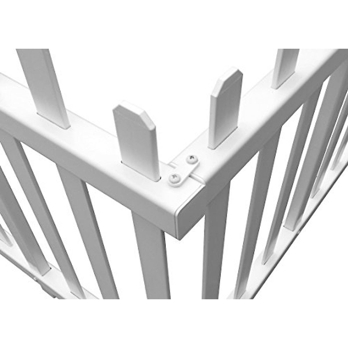 Zippity Outdoor Products ZP19001 No Dig Madison Vinyl Picket Fence, White, 30" x 56.5" (1 Box, 2 Panels), 1 x Pack of 2