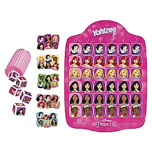 Hasbro Gaming Yahtzee Jr.: Disney Princess Edition Board Game for Kids Ages 4 and Up, for 2-4 Players, Counting and Matching Game for Preschoolers (Amazon Exclusive)