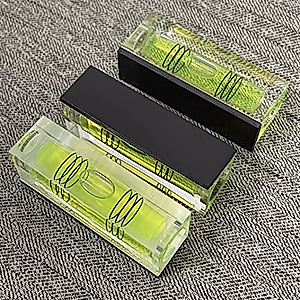 YMGBHNKJLS 4Pcs Magnetic High Precision Small Level Bubble 52x15x20mm Three Line Horizontal Level Mini Square Bubble Spirit Levels for Picture Hanging