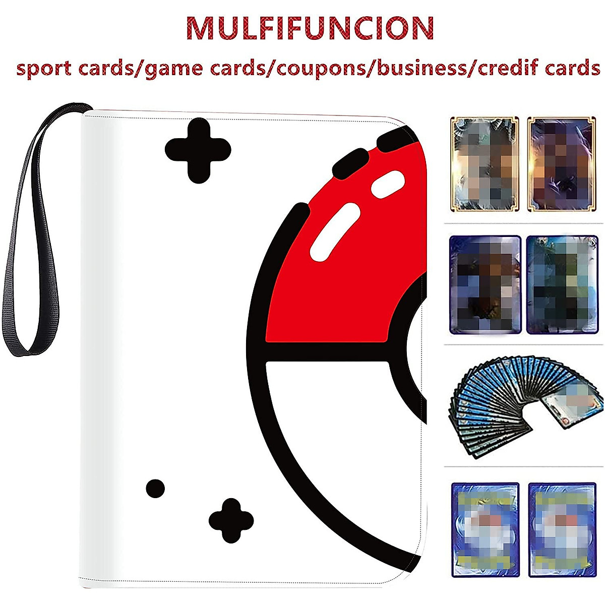 Card Binder Holder,Carrying Case Binder, Holds Up to 900 Cards - Trading Cards Collectors Album with 50 Premium 9-Pocket Pages