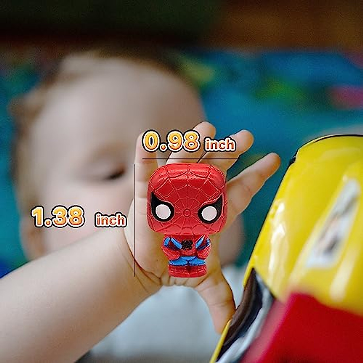 Superhero Action Figures, 24 PCS Mini Figures Toy Set, 1.38 Inch PVC Cake Topper Figures Decorations, Gift for Kids in Birthday Party, Christmas Day, Easter Day