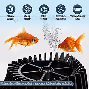 LYPHARD AQUARIUMS Wave Maker for Aquarium Tank, 1320GPH Power Head 40 Gallon Circulation Pump Ultra Silence, 360° Rotating Fish Tank Submersible Water Pump, Single Wave