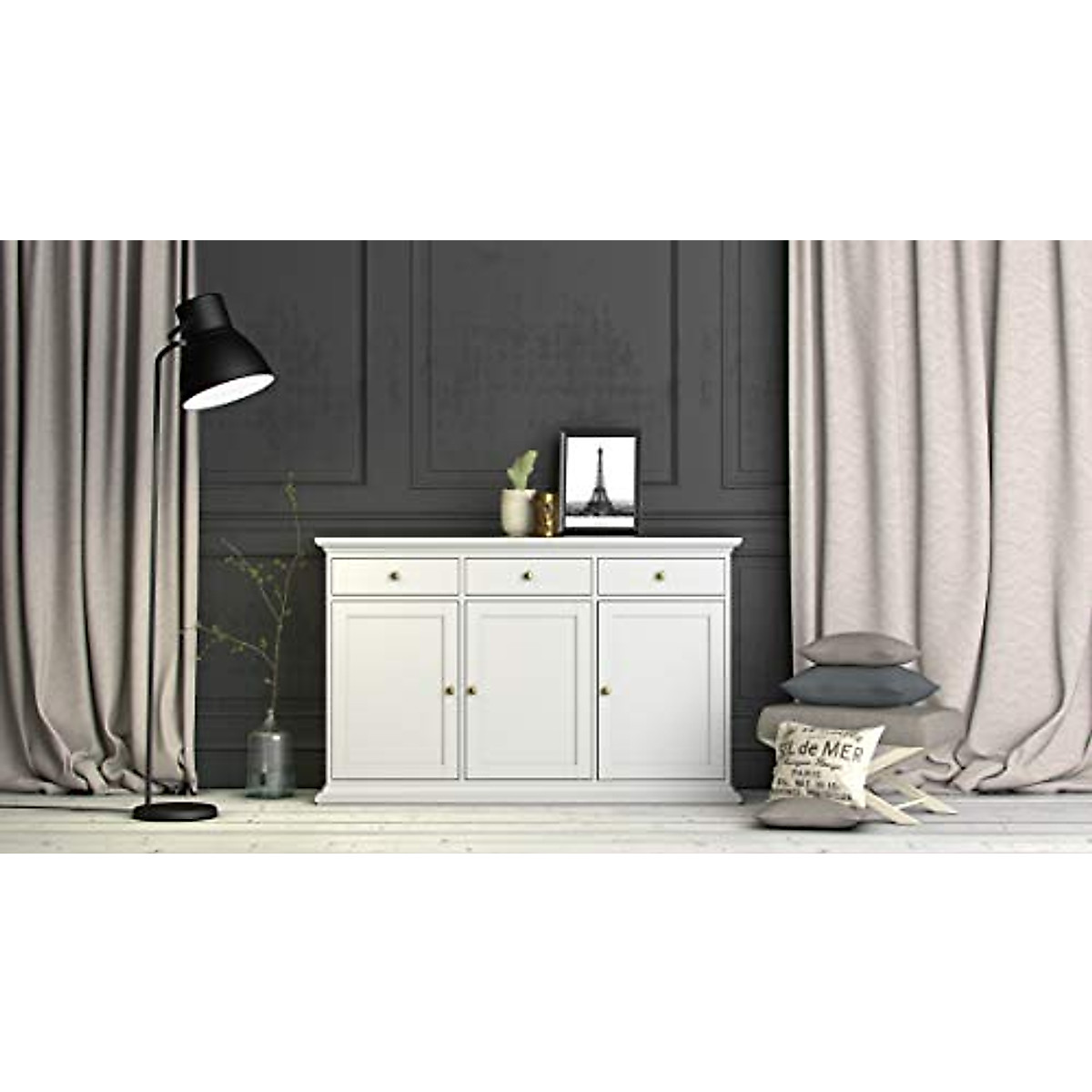 Tvilum Sonoma Sideboard with 3 Doors and 3 Drawers, White