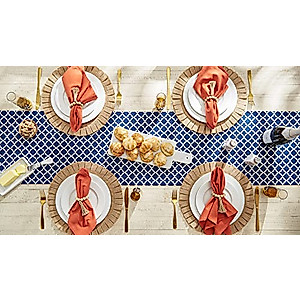 DII Lattice Tabletop Collection, Table Runner, 14x72, Nautical Blue