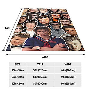 Joe Keery Blanket Soft Comfy Warm Fleece Blanket for Couch Office Camp Bed Car Couch Beach Cozy Plush Blanket 60"X50"
