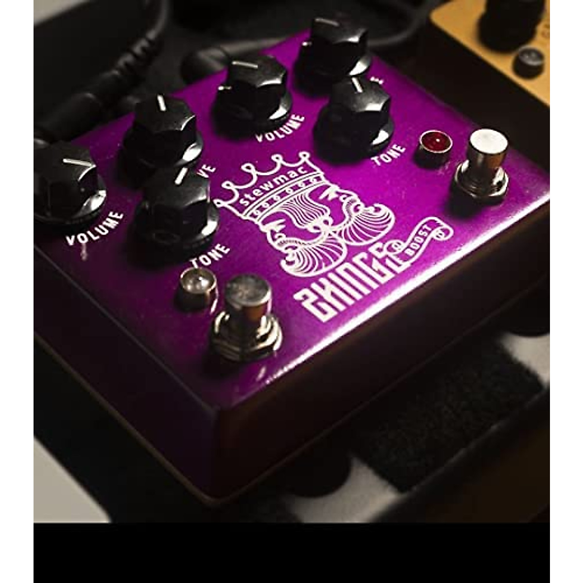 StewMac Two Kings Boost Pedal Kit With Bare Enclosure, 9 Volt Battery and DC Powered, Based on the King Of Tone