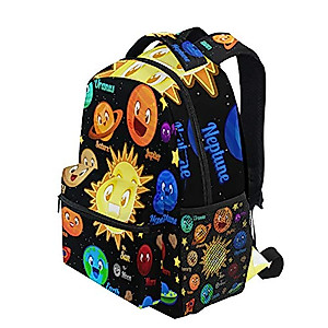 ALAZA Cute Planet Solar System Backpack Daypack College School Travel Shoulder Bag