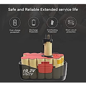 Moticett 3.6Ah Ni-Mh C3 Replacement Battery Compatible with Craftsman 19.2 Volt Battery 130279005 315.11375 315.115410 315.11485 1323903 120235021 11375 11376 Cordless Drills