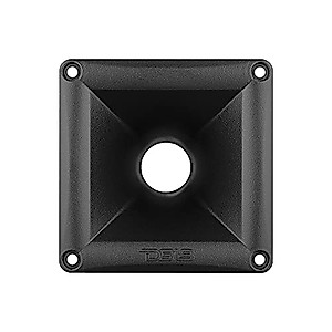 DS18 PRO-H44 Black Universal Square Driver Tweeter Horn Body Easy Twist On/Off Installation, Set of 1 (Black)