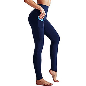 NELEUS 3 Pack Tummy Control High Waist Running Workout Leggings,9017,Black,Grey,Navy Blue,3XL
