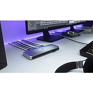 Corsair TBT100 Thunderbolt™ 3 Dock – 85W charging, Dual 4k 60Hz Support, 2x HDMI, 40Gb/s ,USB-C Gen 2 (15W) x2, USB-A 3.1 (7.5W) x2, Gigabit Ethernet – For Mac and PC laptops