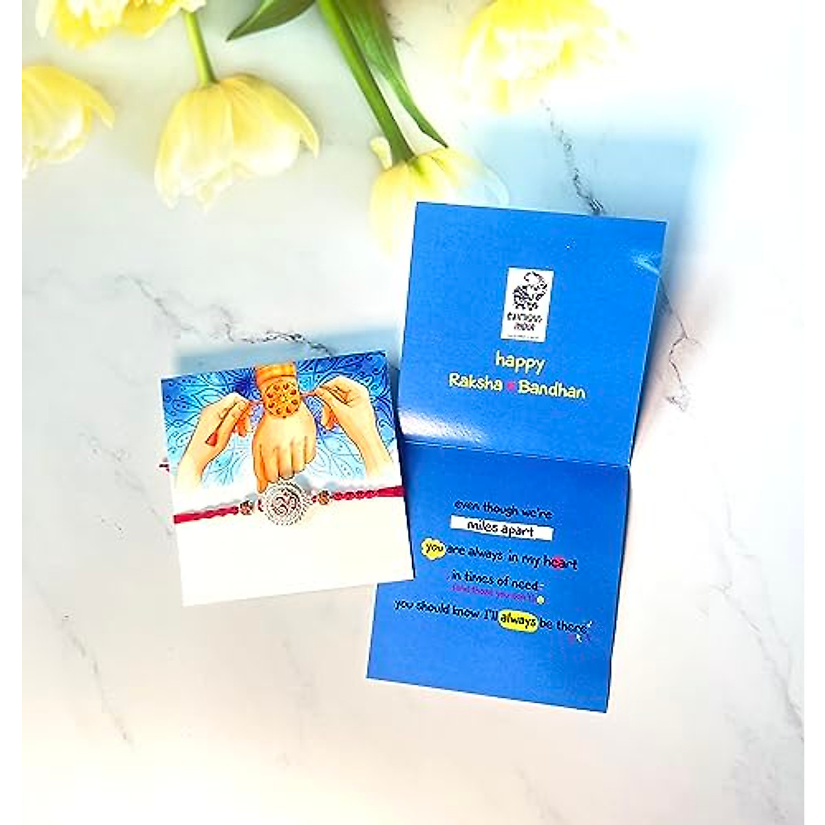 Eximious India Set of 2 Rakhi For Brother With Card Om Pendant For Raksha Bandhan Designer Rakhi Thread for Bhaiya 03