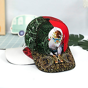 Hieprints Rooster Hat, Rooster Caps for Men Women, 3D Mexican Rooster Baseball Cap Snapback Gallo Chicken Cock Mexico Cap Hat (Mexico Rooster)