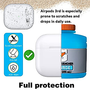 Mulafnxal for Airpods 3 3rd Generation Case Cute 3D Lovely Unique Cartoon for Airpod 3 Silicone Cover Fun Funny Cool Design Fashion Cases for Boys Girls Kids Teen for Air pods 3 (2023) (Blue Drink)