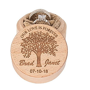 Personalized Wedding Ring Box, Wooden Ring Box, Ring Bearer Box, Wedding Ring Holder, Custom Ring Box, Engagement Ring Box