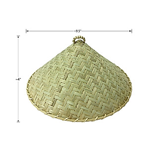 PANWA Sticky Rice Cooking Set Bamboo Steamer Basket with 24’’ Cheesecloth, Wicker lid, and Kratip Chocolate Toned
