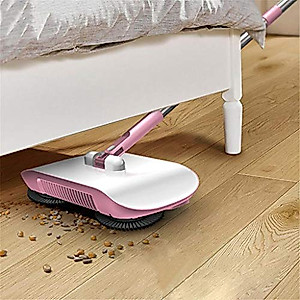 Radorock 3 in 1 Sweeper Vacuum Cleaner Hand Push Floor Cleaner,Upgrade Soft and Thick Brush + Microfiber Mop Easy to Use (Blue)