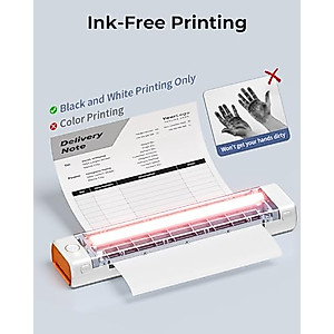 Phomemo Portable Printers Wireless for Travel, Support 8.5" X 11" US Letter Thermal Paper, Bluetooth Thermal Printer Compatible with iOS, Android & Laptop, Inkless Printer for Office, Home, School