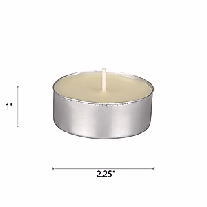 Mega Candles 12 pcs Unscented Ivory Oversize Tea Lights Candle, Pressed Wax Candles 12 Hour Burn Time, Home Décor, Wedding Receptions, Baby Showers, Birthdays, Celebrations, Party Favors & More