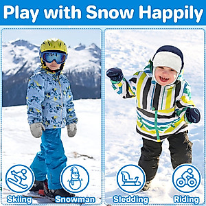 qikqik Toddler Winter Gloves Toddler Waterproof Mittens Toddler Mittens Toddler Gloves 2T Toddler Snow Gloves for Toddlers 2-4