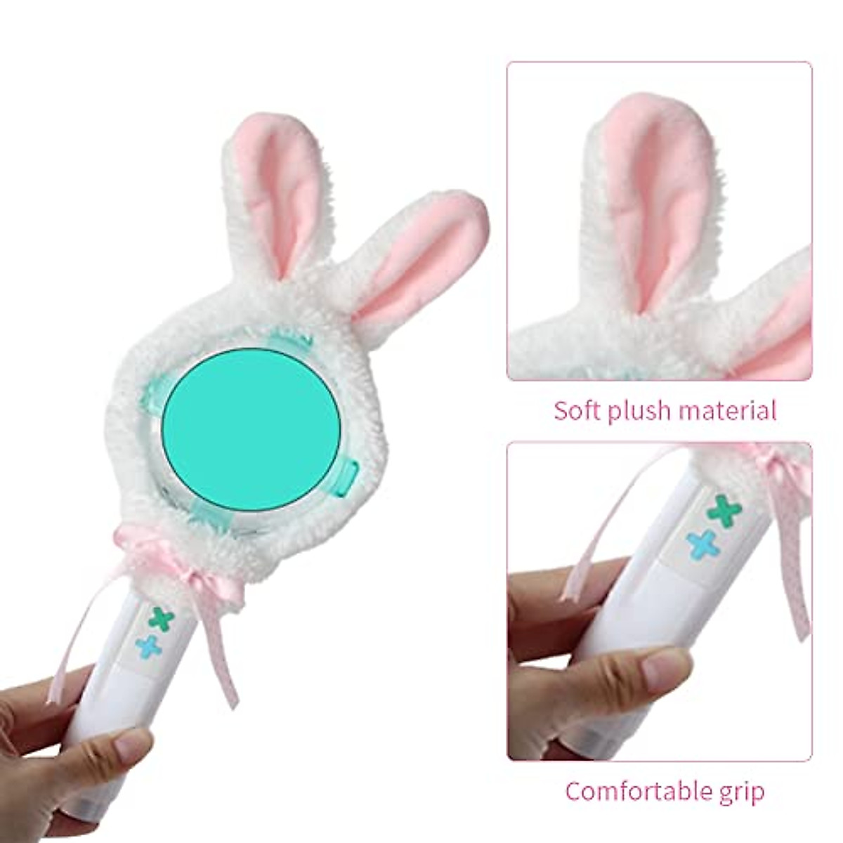 Lightstick Cover,Plush Cartoon Light Stick Covers,Glow Sticks Decorative Cute Protective Cover with Animal Ear Shape for Kpop TXT Concerts,Shows,Performance