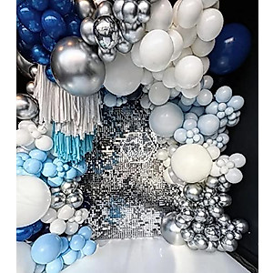 Kate Square Sliver Sequin Wall Panel Backdrop Sliver Glitter Panels Wedding Decoration(Pack of 12)