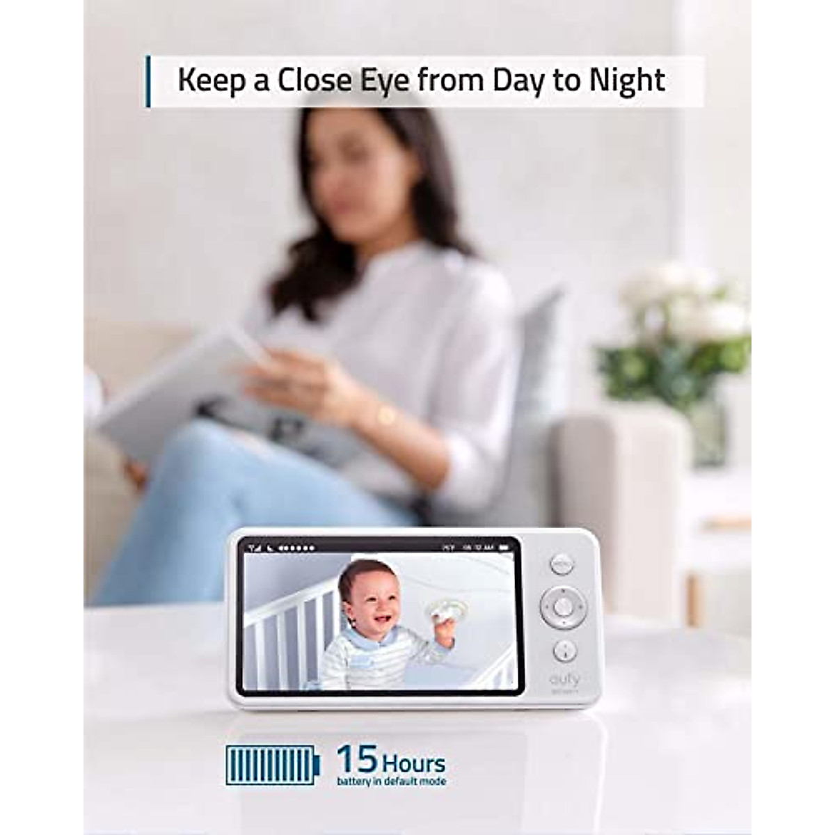 Eufy Baby SpaceView Add-On Video Baby Monitor, Night Vision, 5" Display
