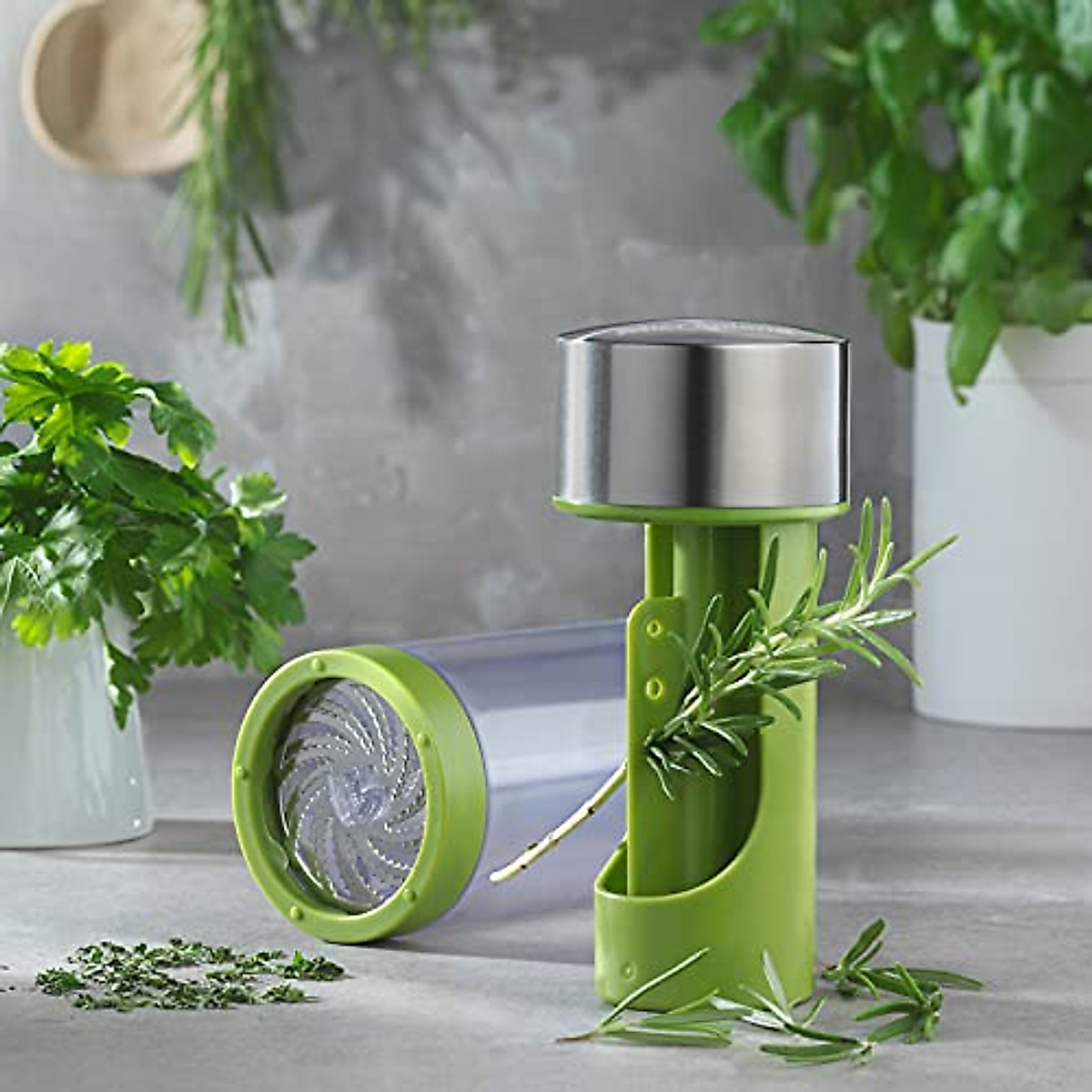 Microplane Herb Grinder and Leaf Stripper Seasoning Herb Mill (Stainless Steel)