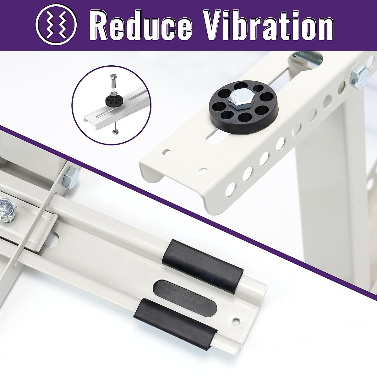 Mxclimate Roof Mounting Air Conditioner Bracket,Rooftop Support Bracket for Out Ductless Mini Split Condenser Heat Pumps & HVAC Systems,Universal,24000 Btu AC Units,Heavy Duty Support up to 330 Lbs