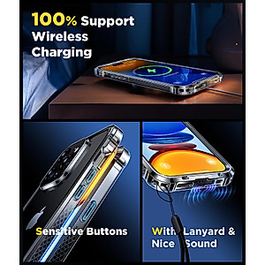 Humixx for iPhone 15 Pro Max Case Clear Waterproof Phone Case, Built-in Lens & Screen Protector, [Full-Body Shockproof] [IP68 Underwater] Dustproof Snowproof Protective Case, Clear