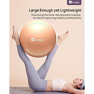 KEEP Anti-Burst Exercise Ball, Thickened Yoga Ball with Pump for Working Out, Birth Ball for Pregnancy, Anti Slip Stability Ball Chair - Swiss Ball for Core Strength and Physical Therapy