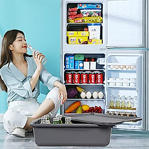 Gloreen 3 Pack 13 L Commercial Bus Tub with Lid, Gray Small Utility Tub Box