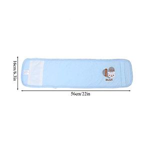Baby Belly Belt, Newborn Abdomen Keep Warm Button Band Children Waist Support Band for Toddler Boys or Girls, 22inchx6.3inch(Blue)