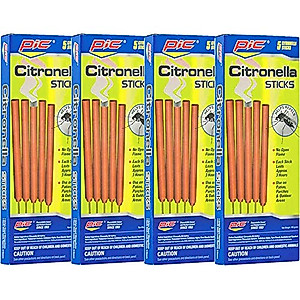 PIC CIT STK Citronella Mosquito Repellent Sticks 5 count (4 Pack)