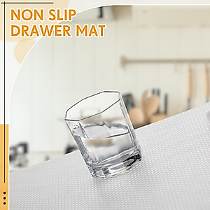 Timgle 8 Rolls Shelf Liner 12 Inch x 10 ft Cabinet Liner Kitchen Drawer Mat Non Slip EVA Plastic Drawer Liner Non Adhesive Washable Waterproof Fridge Liner for Refrigerator, Freezer, Pantry (Gray)