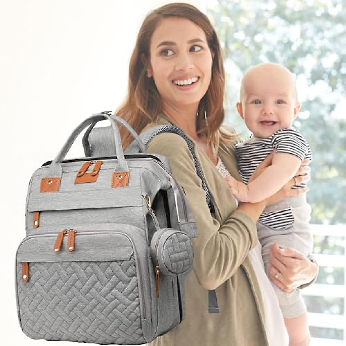 Diaper Bag Backpack, Diaper Bag with Changing Station, Backpack Diaper Bag, Baby Bag for Mom, Diaper Bag for Boys & Girls, Large Diaper Bag with Changing Pad and USB Port, Baby Registry Search