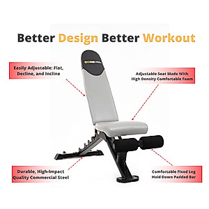 Core Home Fitness Adjustable Utility Bench - 5.1